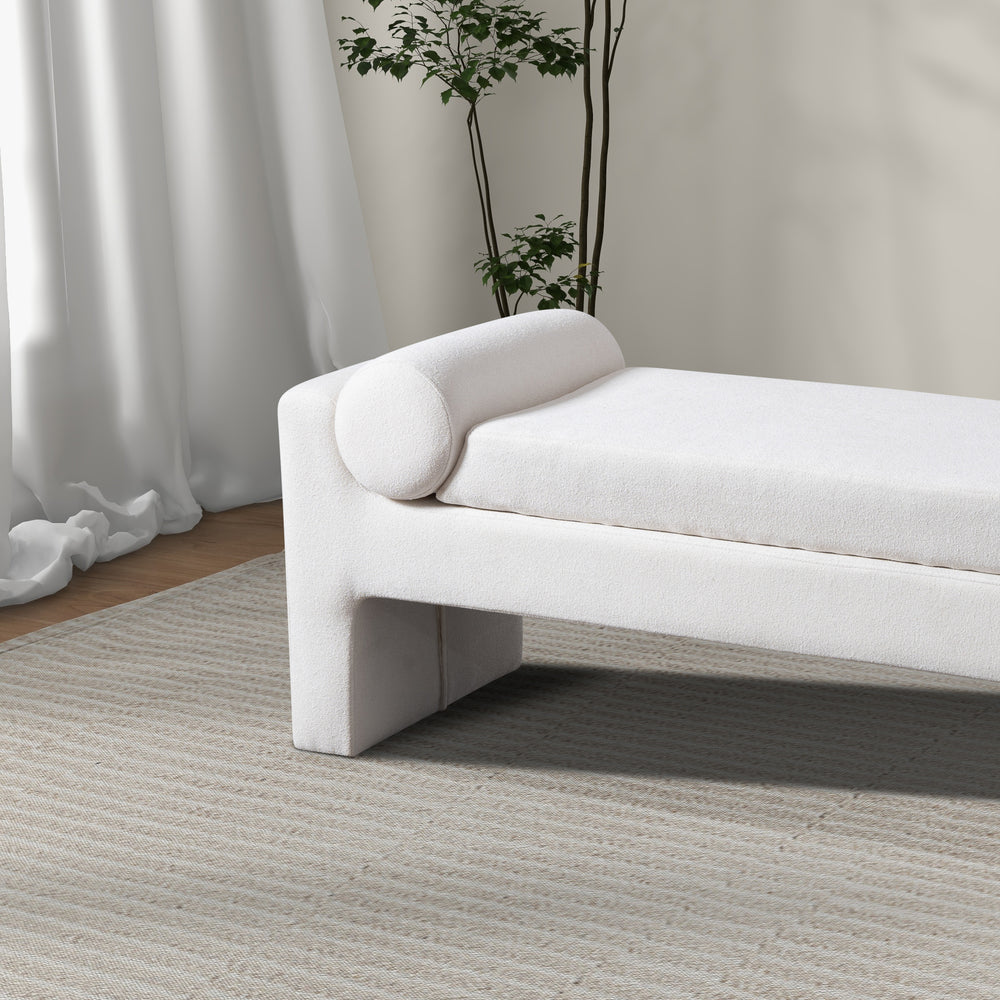 Marlowe Boucle Bench