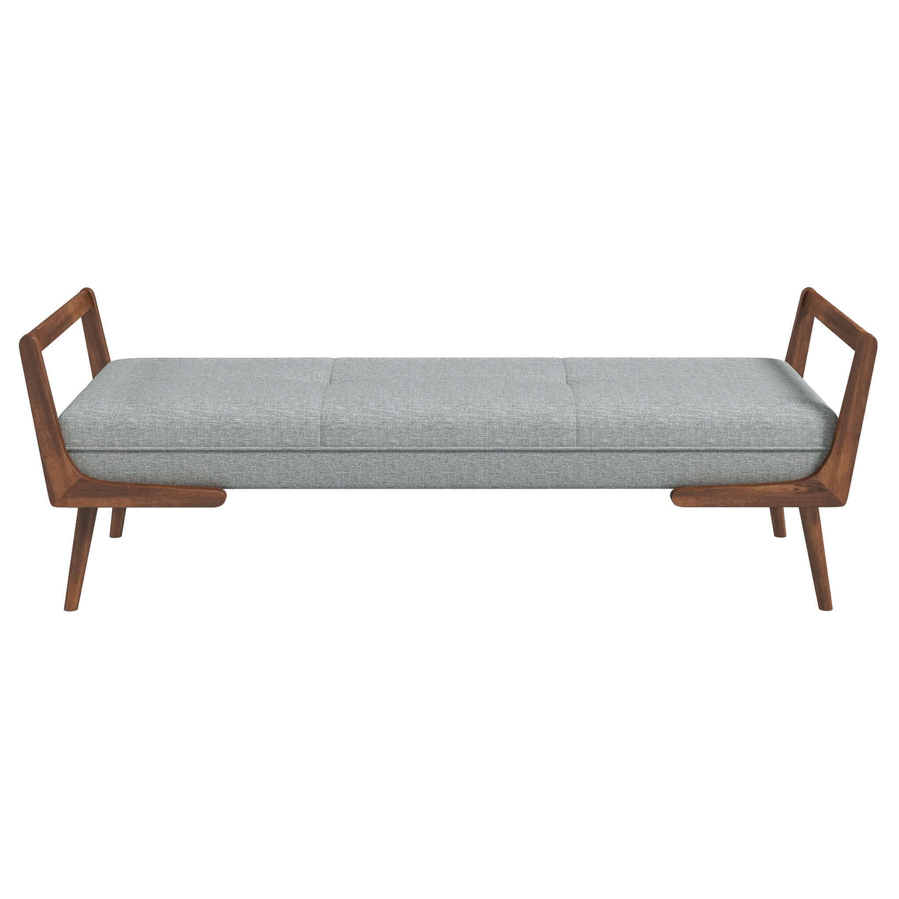 Delta Grey Linen Bench | New York Modern